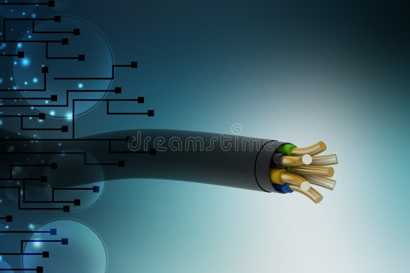 Electric cable stock illustration. Illustration of electricity - 73715192