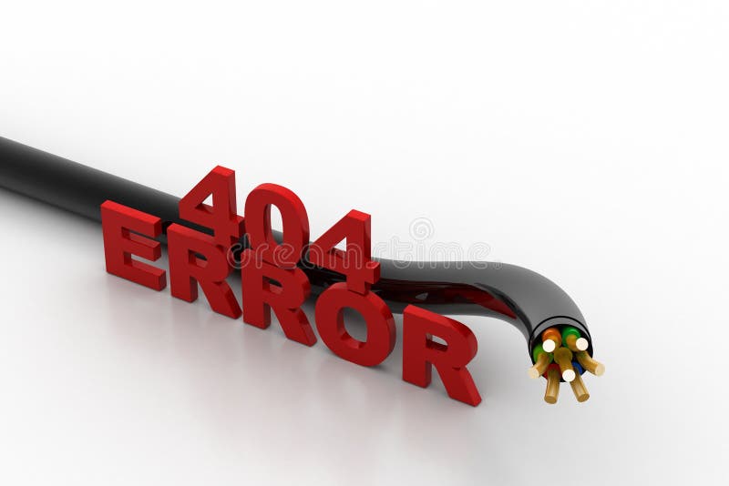 Electric Cable with Connecting Error Stock Illustration - Illustration ...