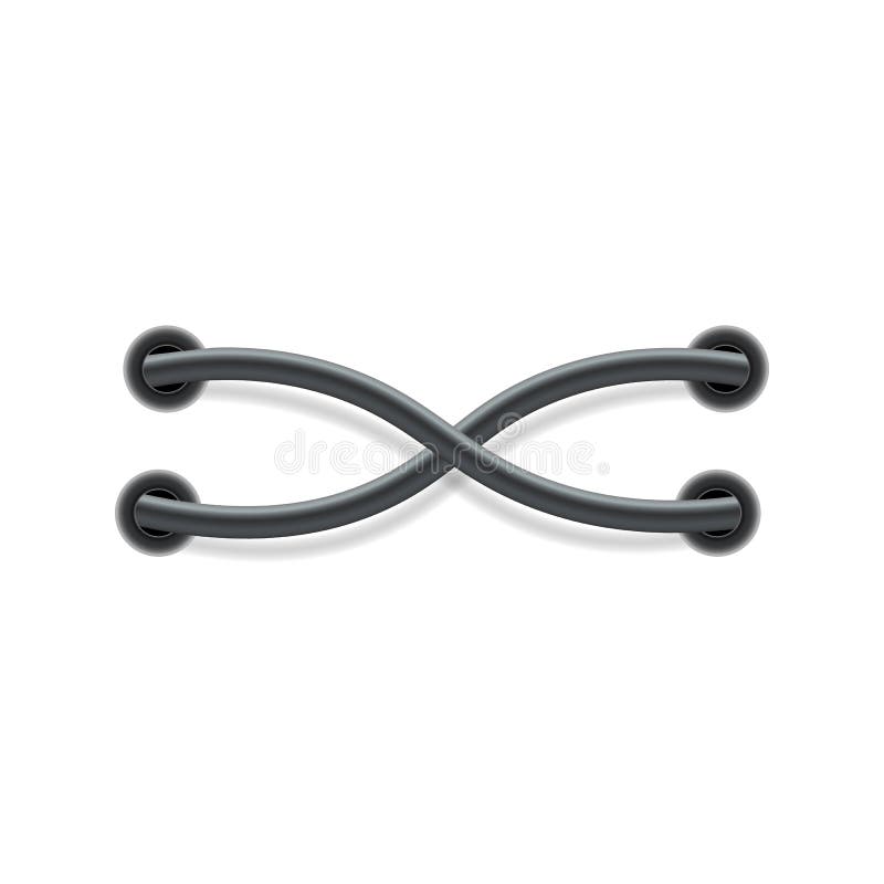 Cable Cross-section Isolated on White Stock Illustration - Illustration ...