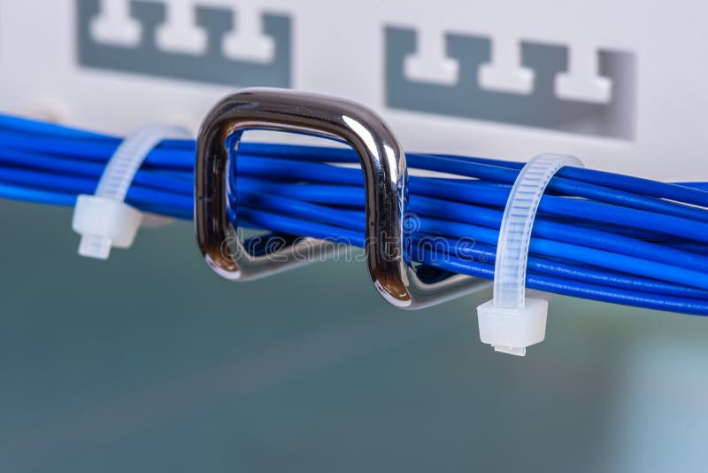 Electric Cable Cord on Hook of Organizer Stock Image - Image of swirl ...