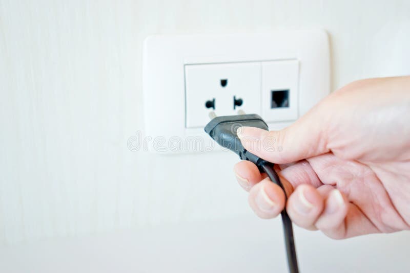 UK Electrical Wall Socket Outlet and Plug Stock Image - Image of cable ...