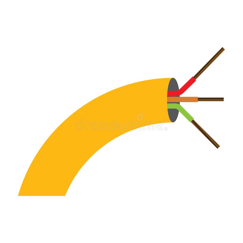 Electric cable icon stock vector. Illustration of fibre - 278246626