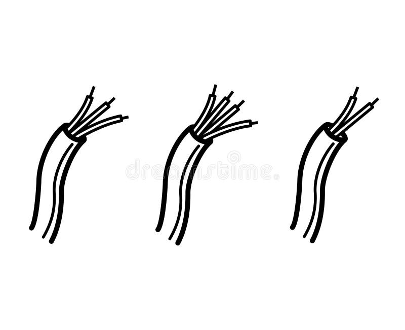 Electric Cable Icon, Wire Icon - Vector Illustration Stock Vector ...