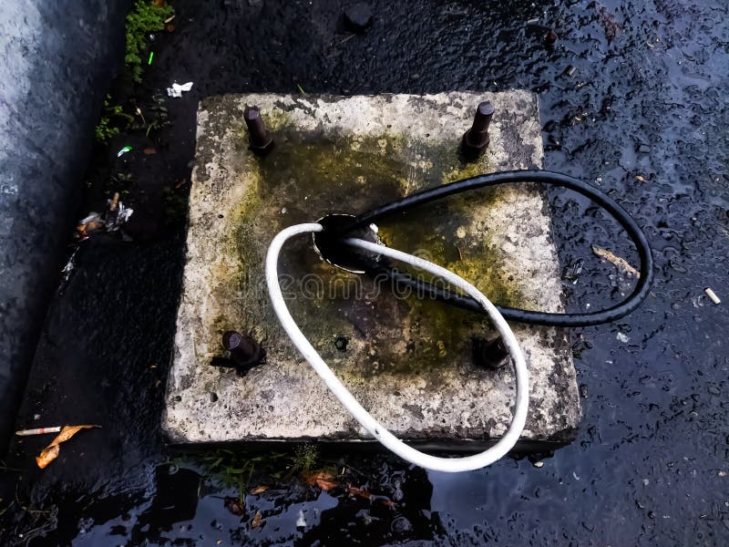 Electric Cable Installed Under Pavement, Light Installation Concept ...