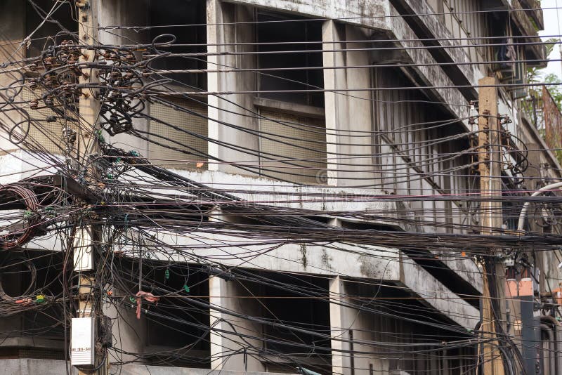 Electric cable mess stock photo. Image of messy, confusion - 31123498