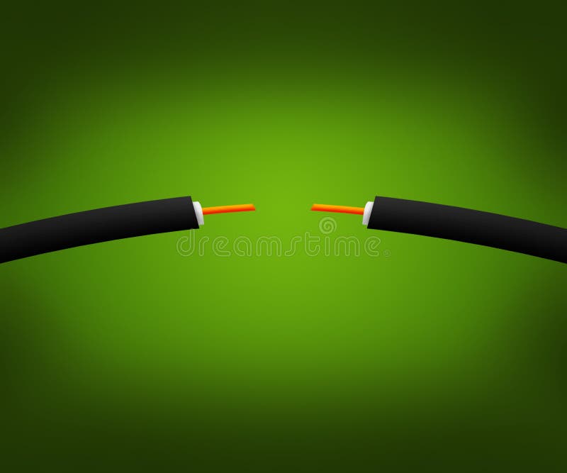 Electric Cable No Connection Stock Image - Image of line, electric ...