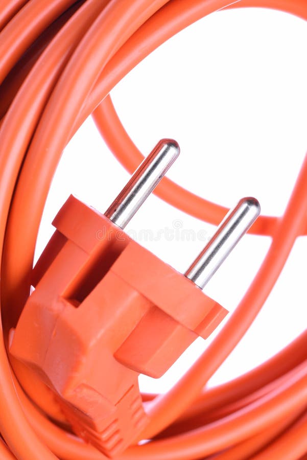 Electric cable with plug stock photo. Image of plastic - 79759478