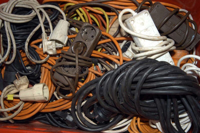 Electric Cable for Plugging Devices with Power Stock Image - Image of ...