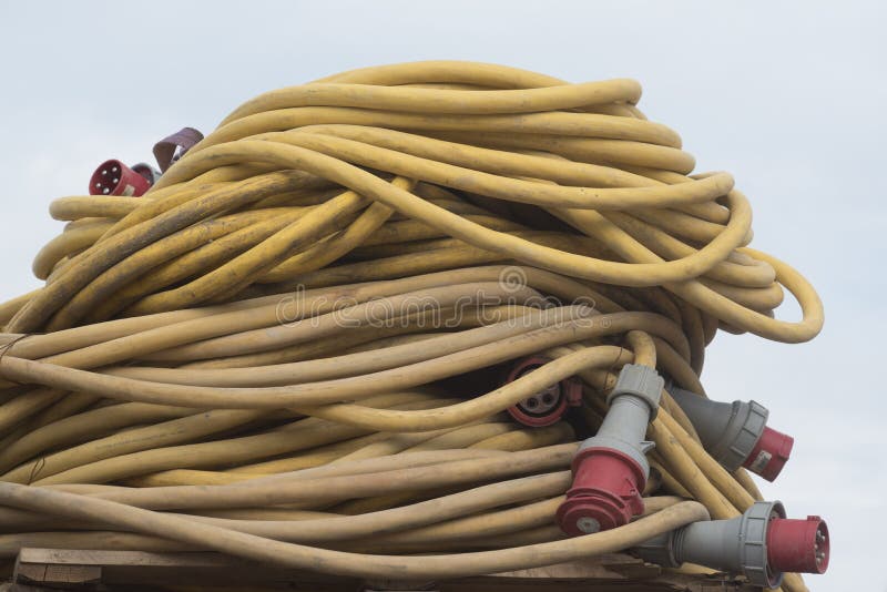 Electric Cable for Plugging Devices with Power Stock Image - Image of ...