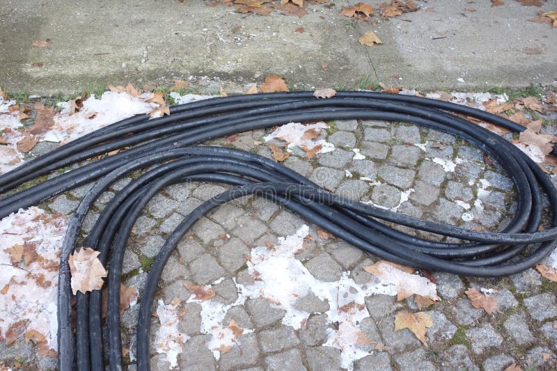 Electric Cable for Plugging Devices with Power Stock Image - Image of ...