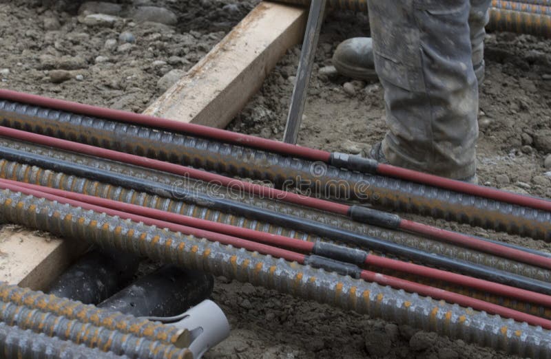 Electric Cable for Plugging Devices with Power Stock Photo - Image of ...