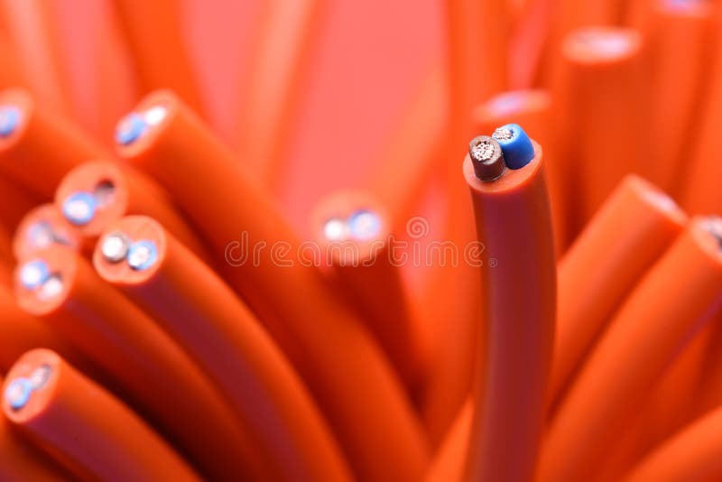 Electric cables close up stock image. Image of cables - 79764419