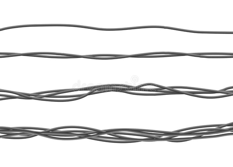 Electric Cables. Realistic Electric Industrial Wires. Vector ...