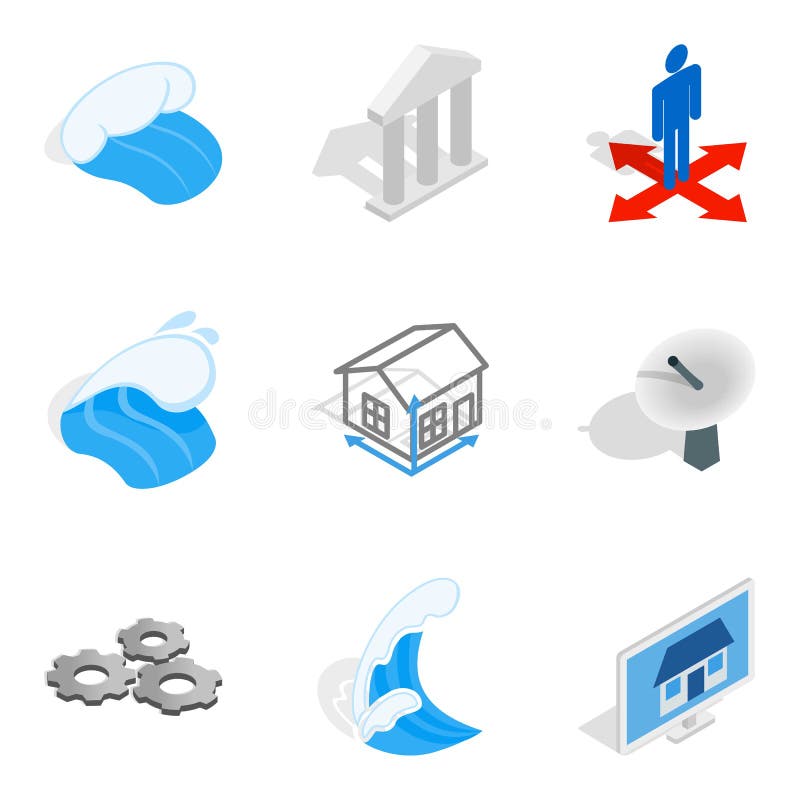 Electric Capacity Icons Set, Isometric Style Stock Vector ... Electric Capacity Icons Set, Isometric Style Stock Vector ...
