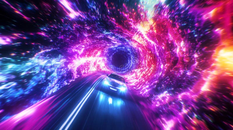 Electric Car Accelerates through a Vibrant Interstellar Wormhole with ...
