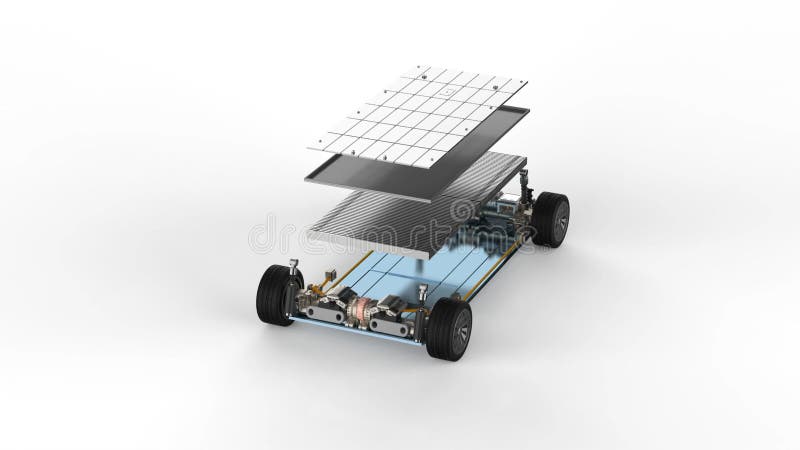 Electric Car with Battery Explode in Layer Stock Footage - Video of ...