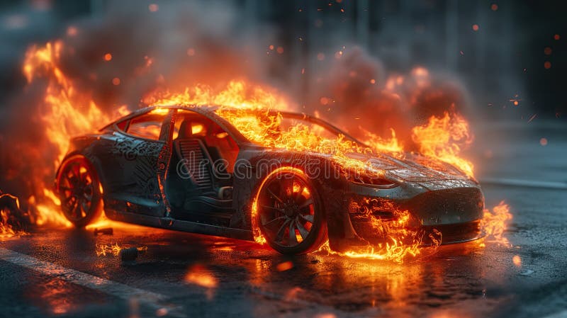 117 Electric Car Battery Fire Stock Photos - Free & Royalty-Free Stock ...