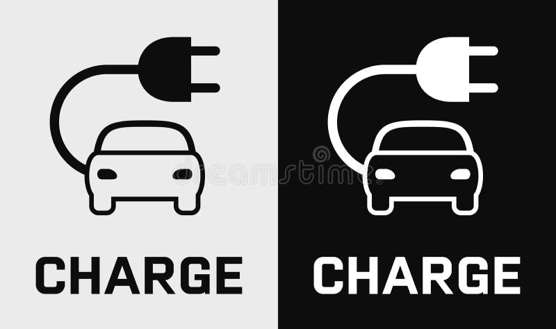 Electric Car Charge Vector Icon Stock Vector - Illustration of template ...