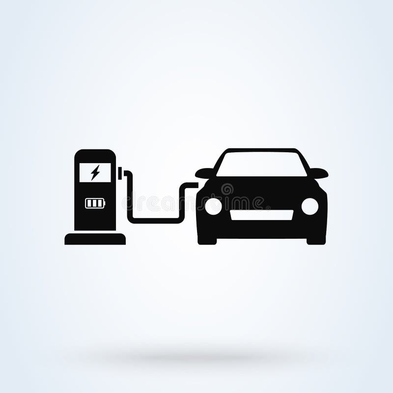 Electric Car Charger. Vector Simple Modern Icon Design Illustration ...