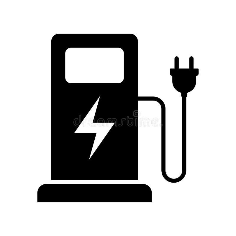 Electric car charging icon stock illustration. Illustration of design ...