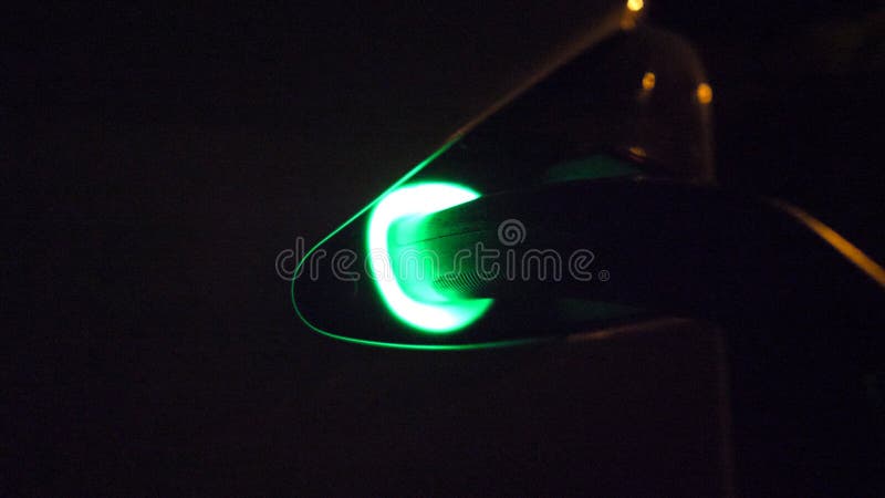 Electric Car Charging at Night Time. Power Connector Inserted into EV ...