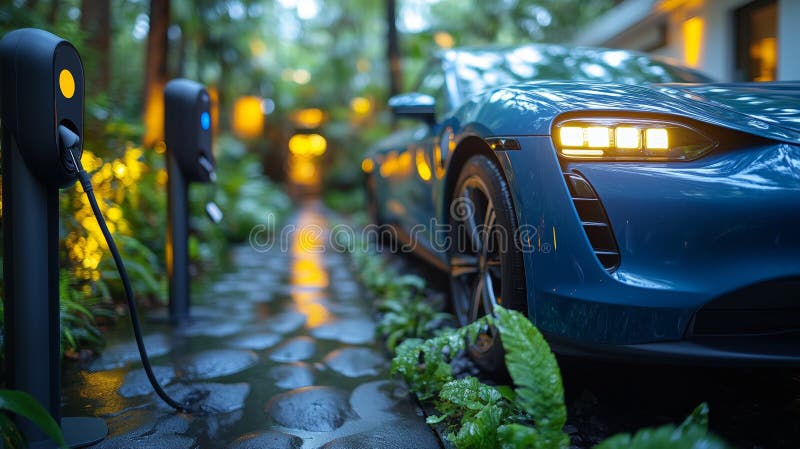 Electric Car Charging Plug, Electric Vehicle, EV, Socket Stock Image ...