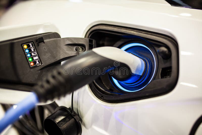 Electric Car Charging Socket Stock Image - Image of drive, charging ...