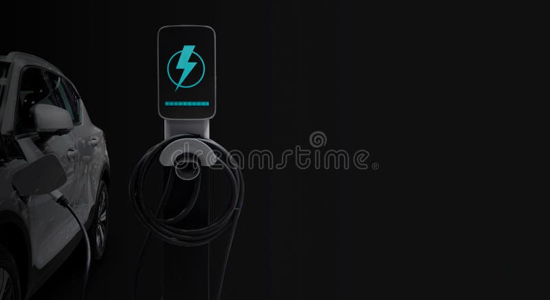 Electric Car Charging with Station, EV Fuel Advance an Modern Eco ...