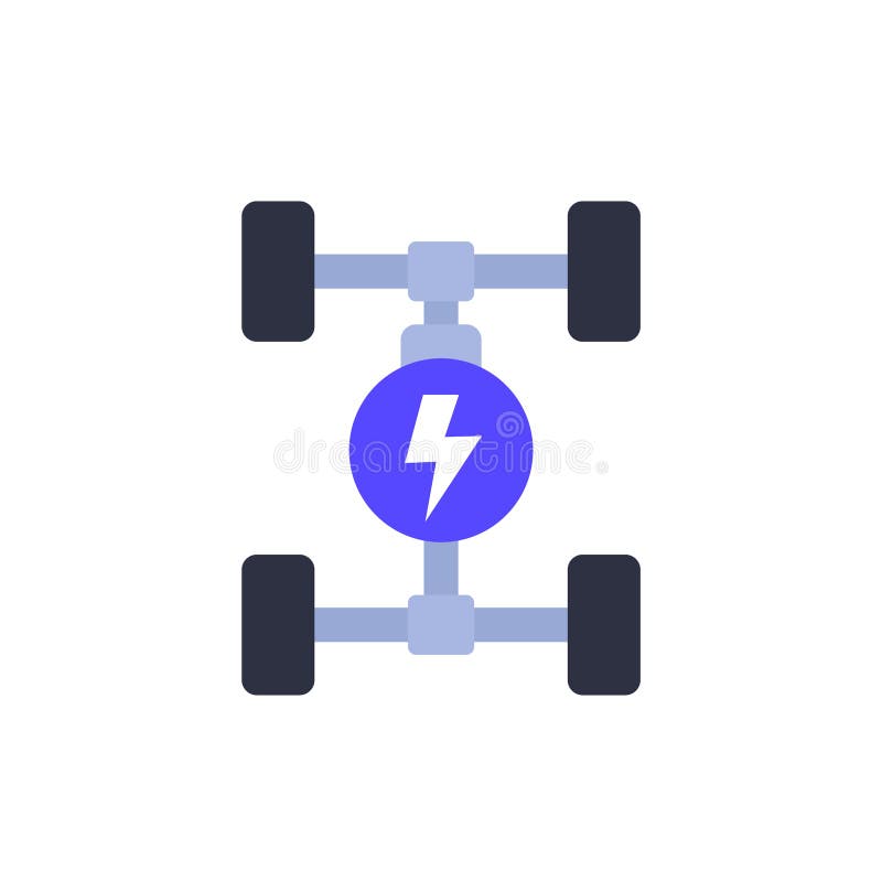 Electric Car Chassis Icon, EV Platform, Vector Stock Vector ...