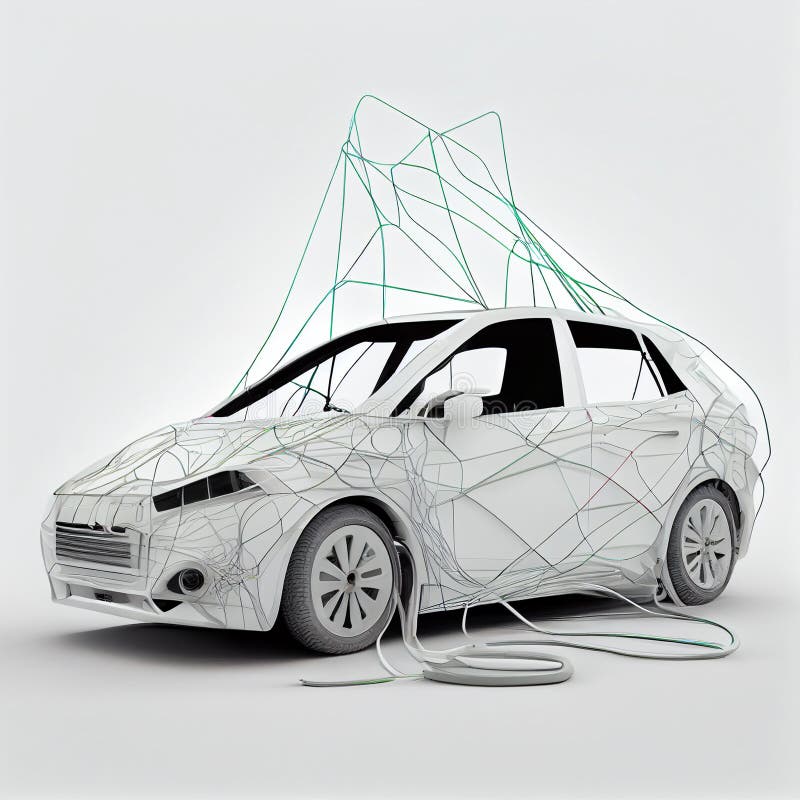 Electric car concept stock illustration. Illustration of automobile ...