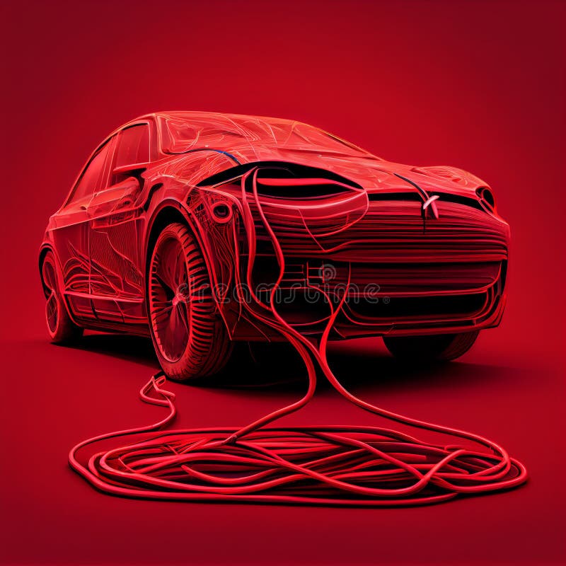 Electric car concept stock illustration. Illustration of electric ...