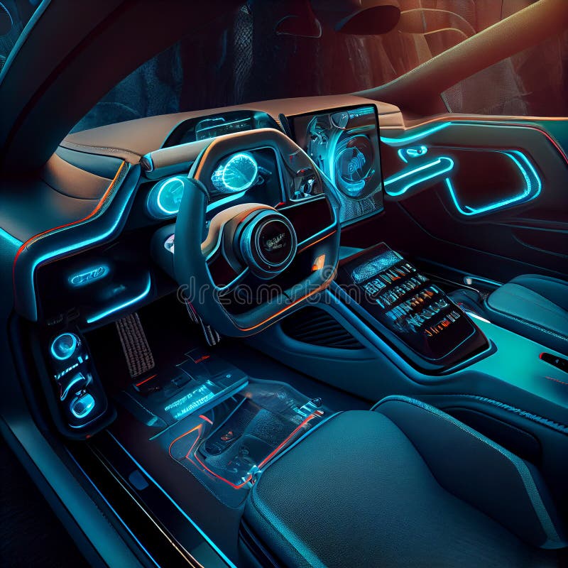 Electric car concept stock illustration. Illustration of autonomous ...