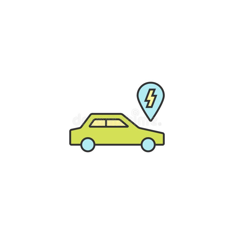 Car Electric Motor, Drive Icon Outline, Linear, Editable Stroke Vector ...