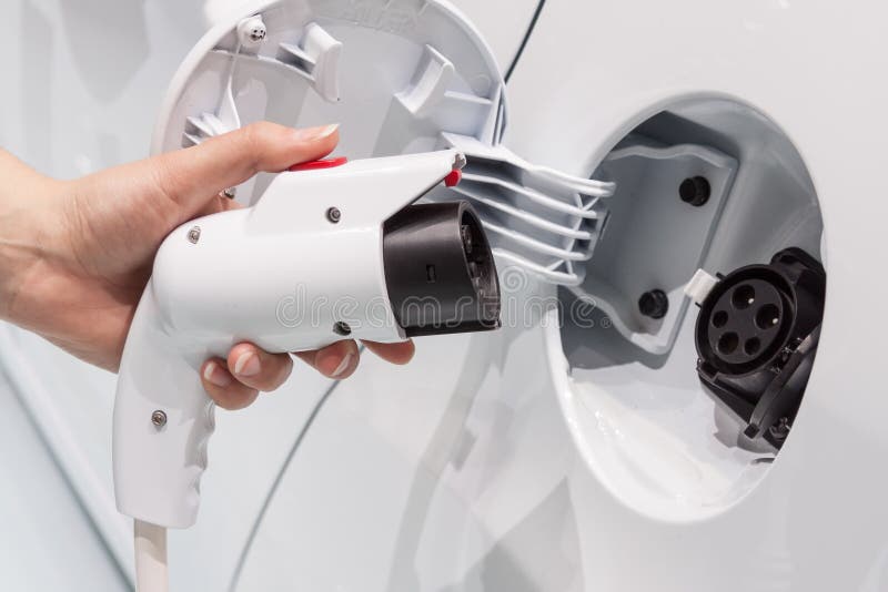 Electric car connection stock photo. Image of cable, power - 53896278