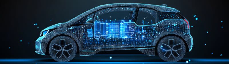 Electric Car Cutaway Diagram Displaying All Key Features of the EV ...