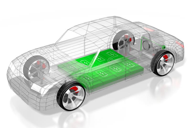 Electric Car - E-mobility Concept Stock Illustration - Illustration of ...