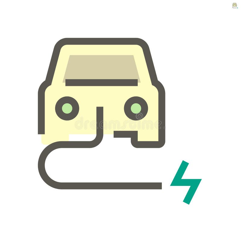 Electric Car or Ev Car Charging Nozzle Stock Vector - Illustration of ...