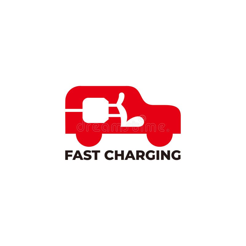 Electric Car Fast Charging Electric Plug Symbol Icon Vector Stock ...