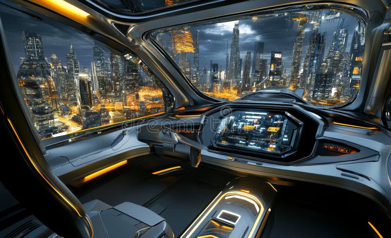 An Electric Car with a Graphic Display and the Ability To Steer Itself ...