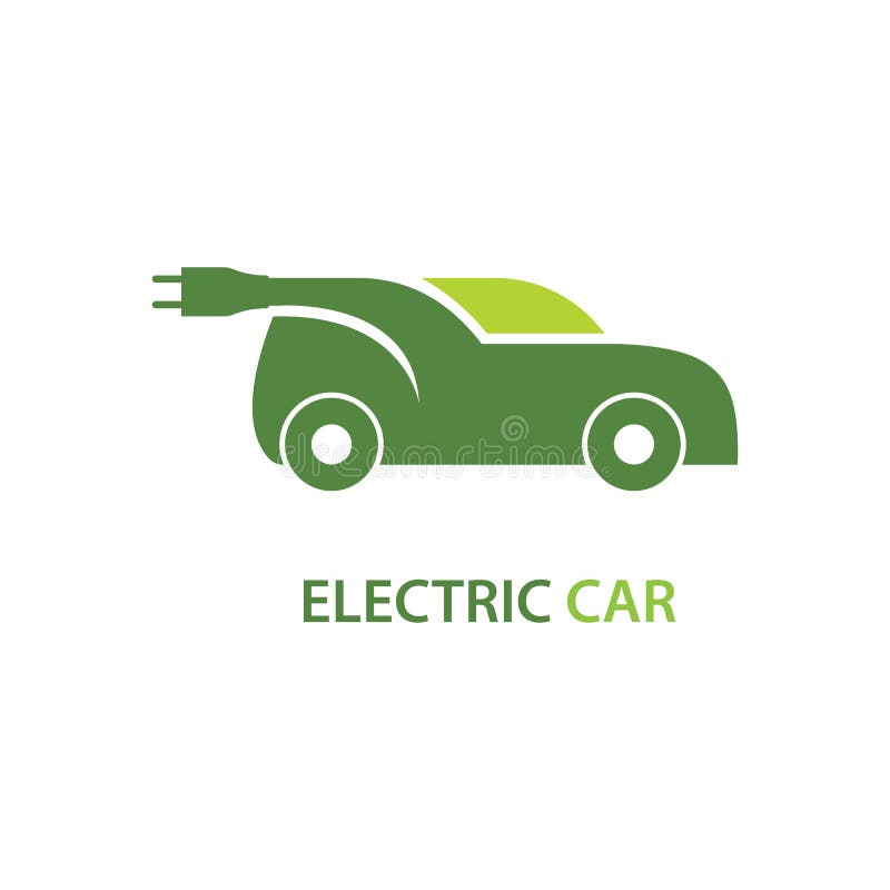 Electric car green car stock vector. Illustration of socket - 204140506