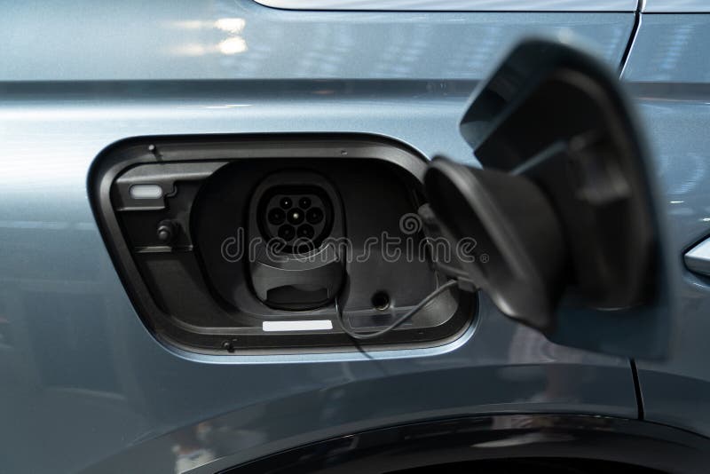 Electric car inlet stock photo. Image of charger, ecology - 268444978