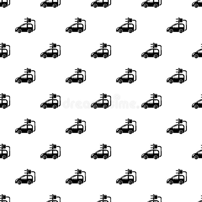 Electric Car Pattern Vector Seamless Stock Vector - Illustration of ...