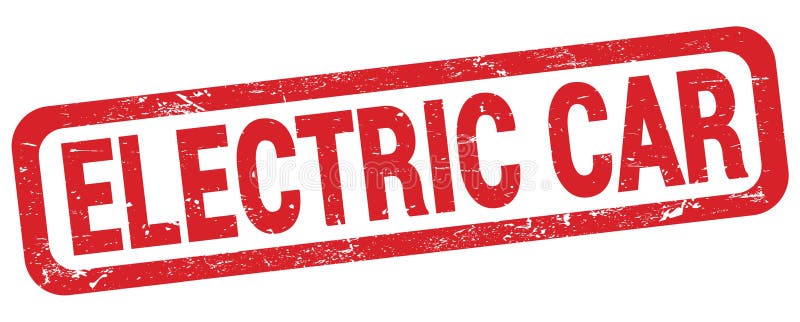ELECTRIC CAR Text Written on Red Rectangle Stamp Stock Illustration ...