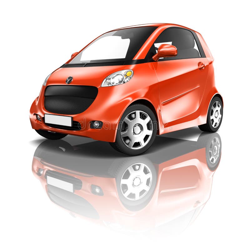 Electric Car Three Dimensional Design Stock Illustration - Illustration ...