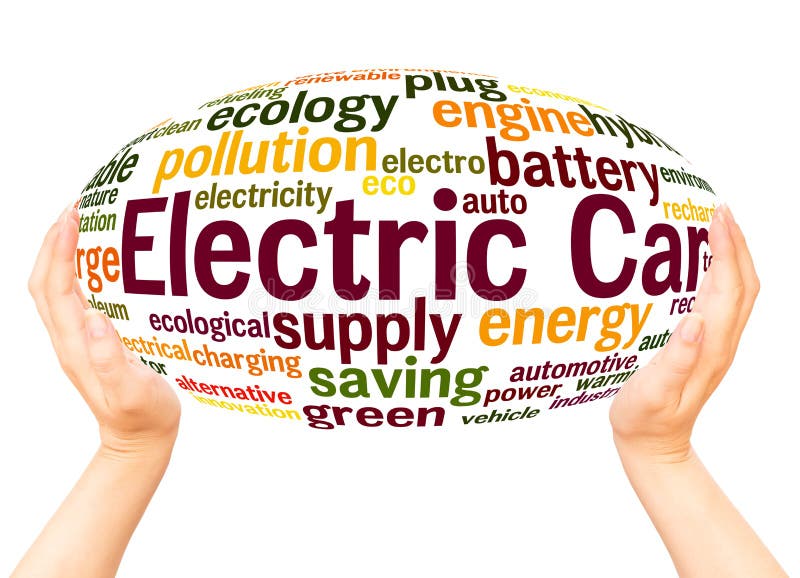 Electric Car Word Cloud Hand Writing Concept Stock Illustration ...