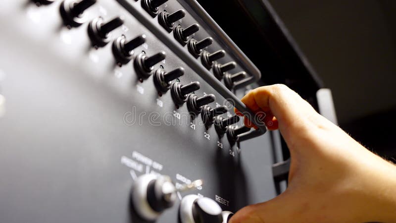 Electric Ceiling Chain Hoist Control Unit with Buttons Stock Footage ...
