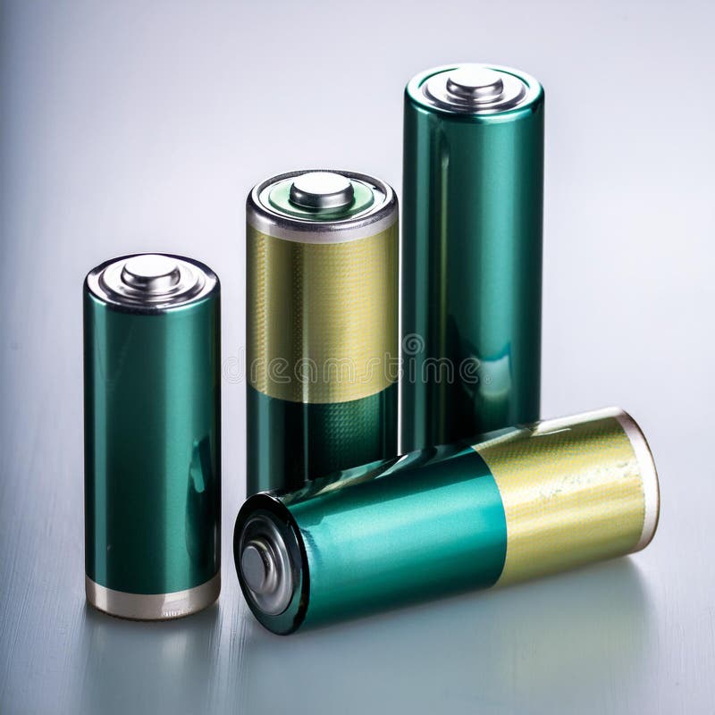 Electric Cell Batteries, AI Generated Stock Illustration - Illustration ...
