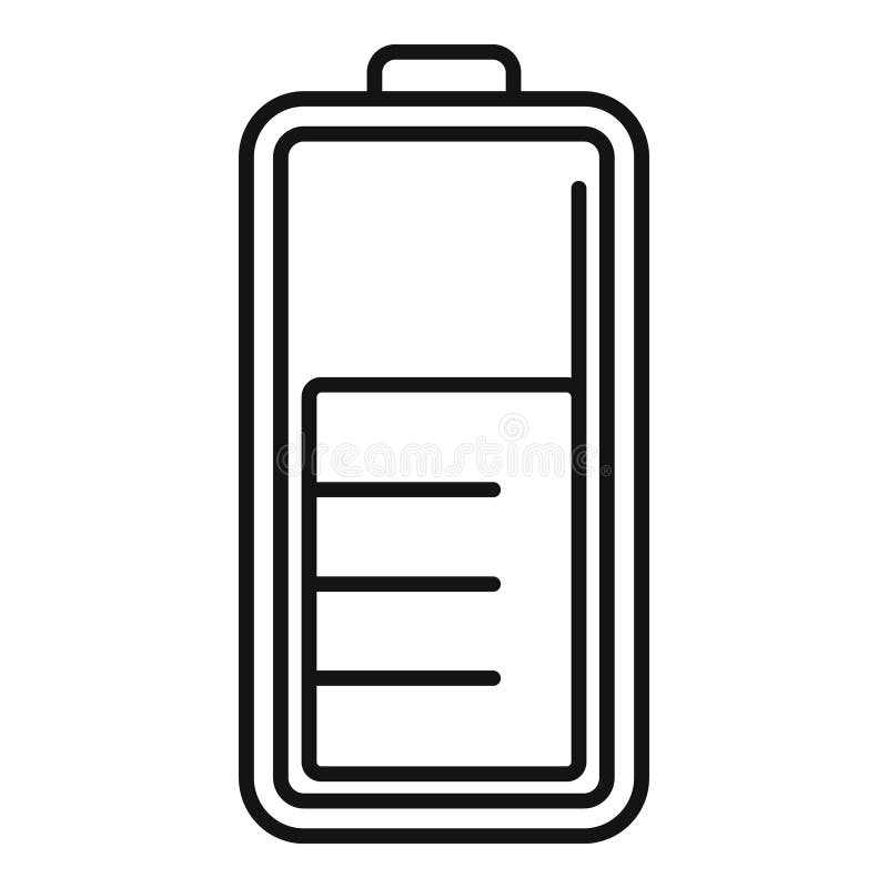 Electric Charge Battery Icon Outline Vector. Cell Capacity Stock Vector ...