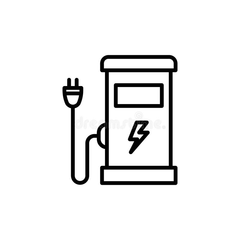 Electric Charging Station Icon for EV Charging Locations Stock Vector ...