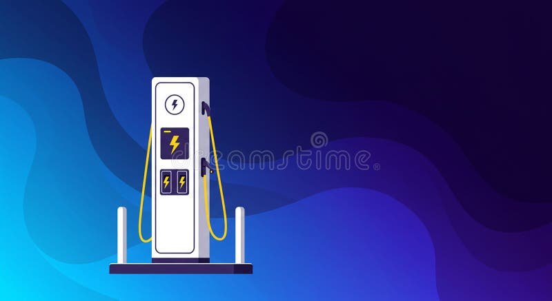 Electric Charging Car. EV Charging Station for Electric Car in Concept ...